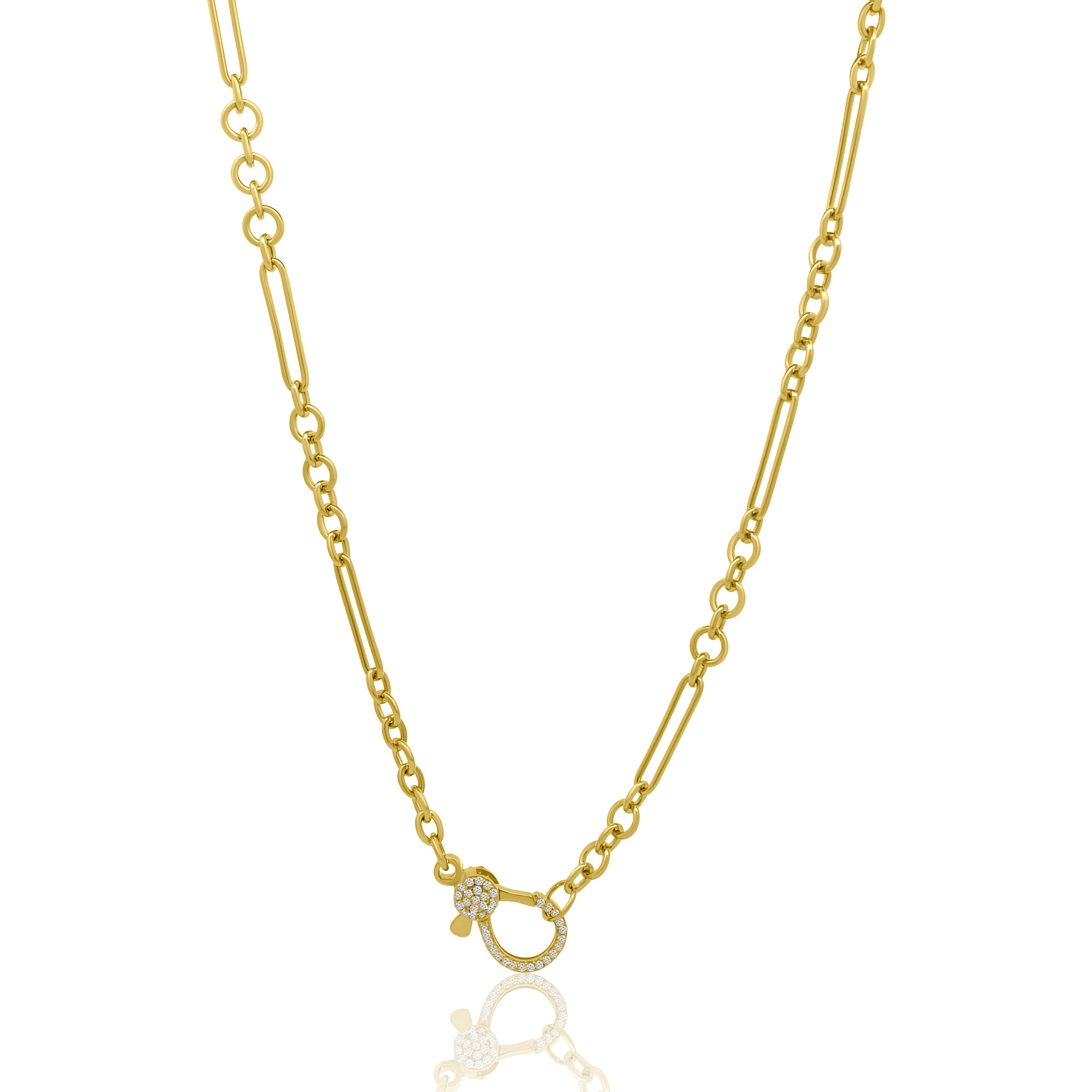 14K YELLOW DIAMOND LOBSTER CLASP NECKLACE – Maurice's Jewelers