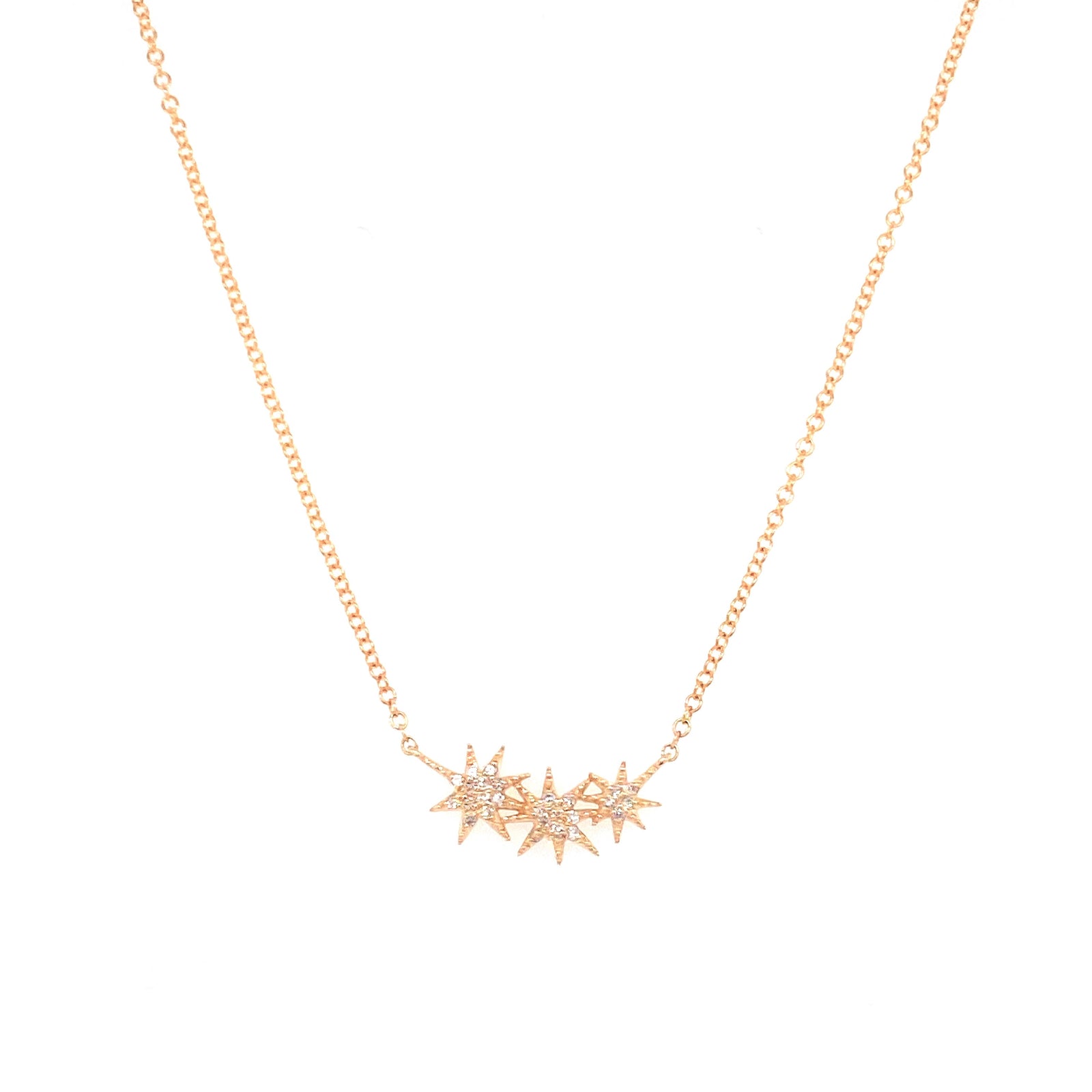 Triple star necklace store