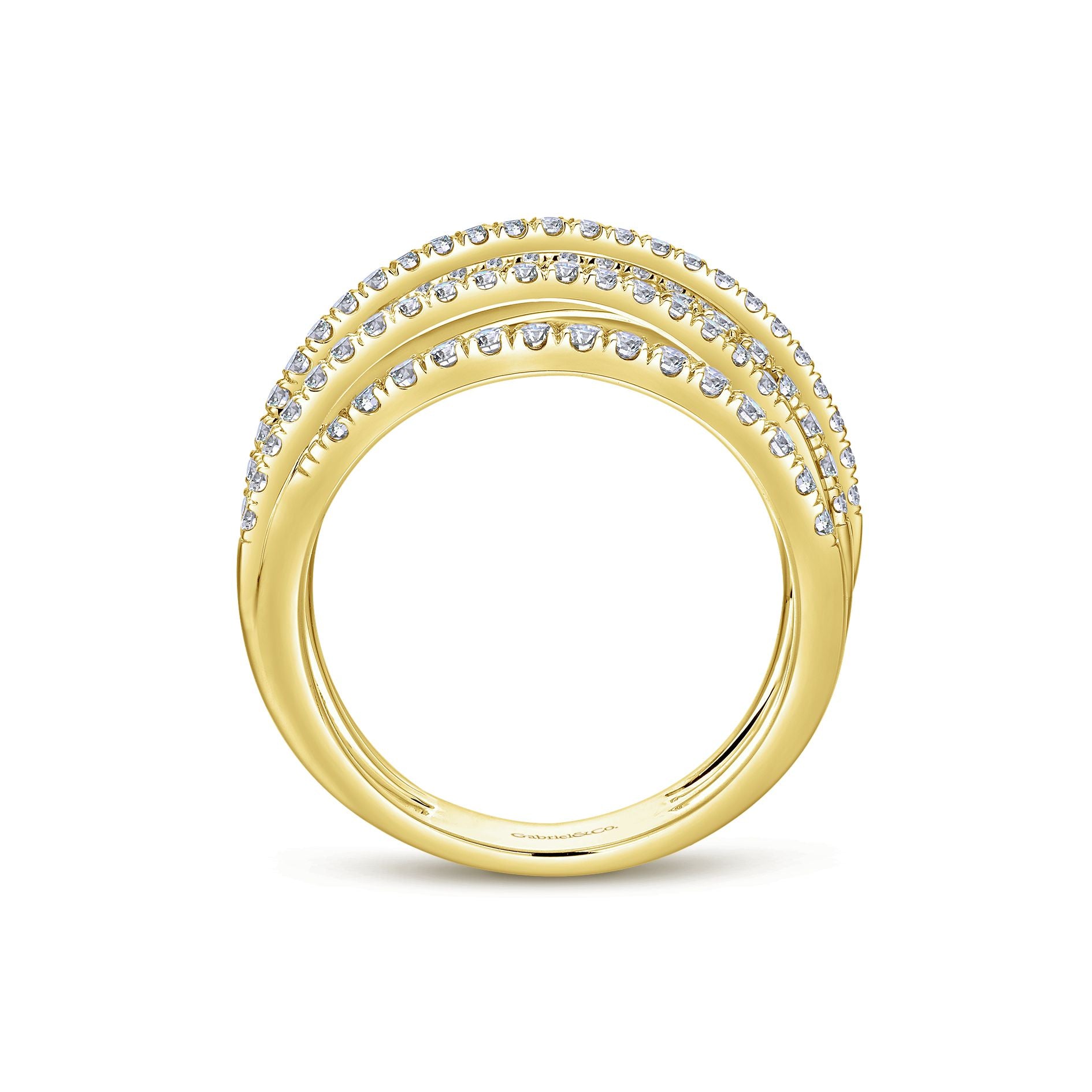 14K Yellow Gold Diamond Bypass Ring – Maurice's Jewelers