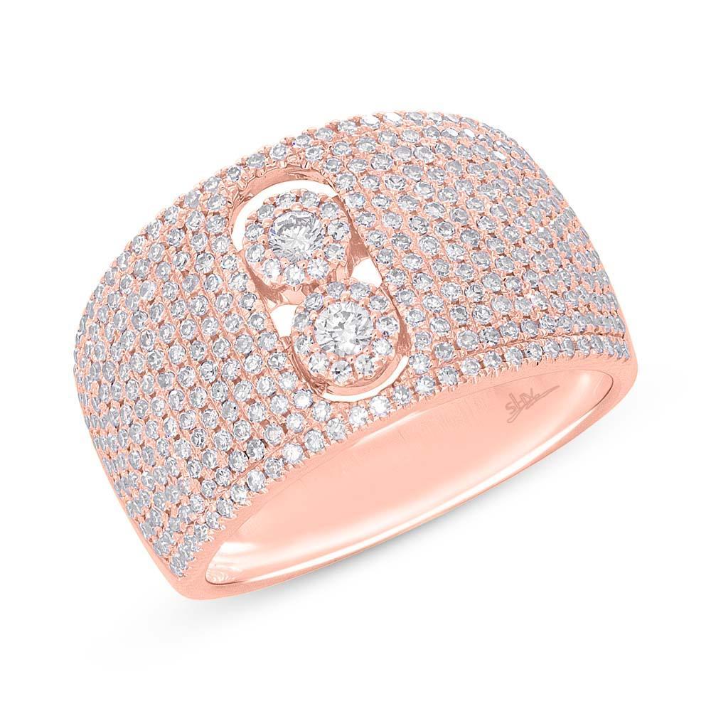 14K Rose Gold Diamond Pave Slider Ring – Maurice's Jewelers