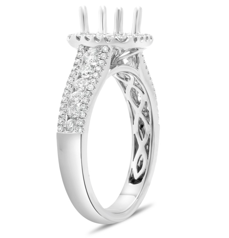 Diamond Square Halo Mounting – Maurice's Jewelers