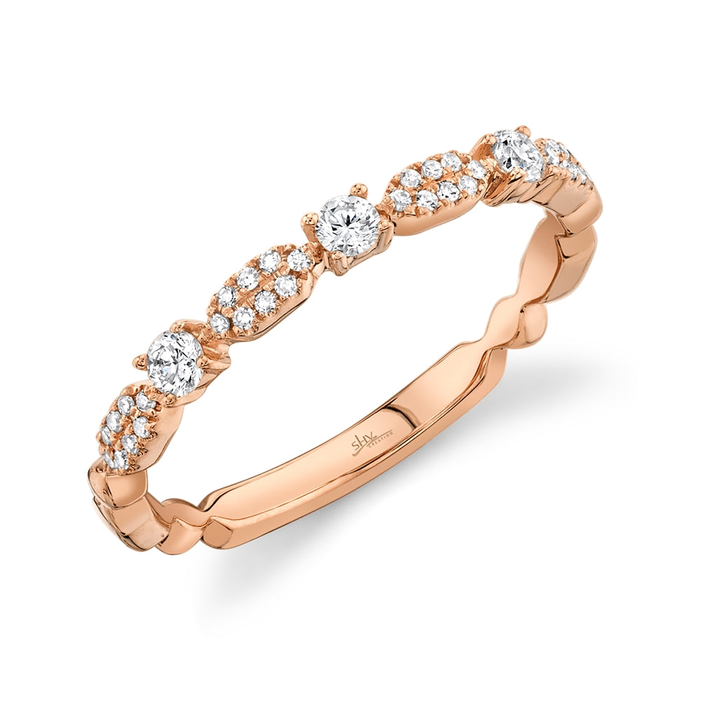 14K Rose Gold Diamond Stackable Ring – Maurice's Jewelers