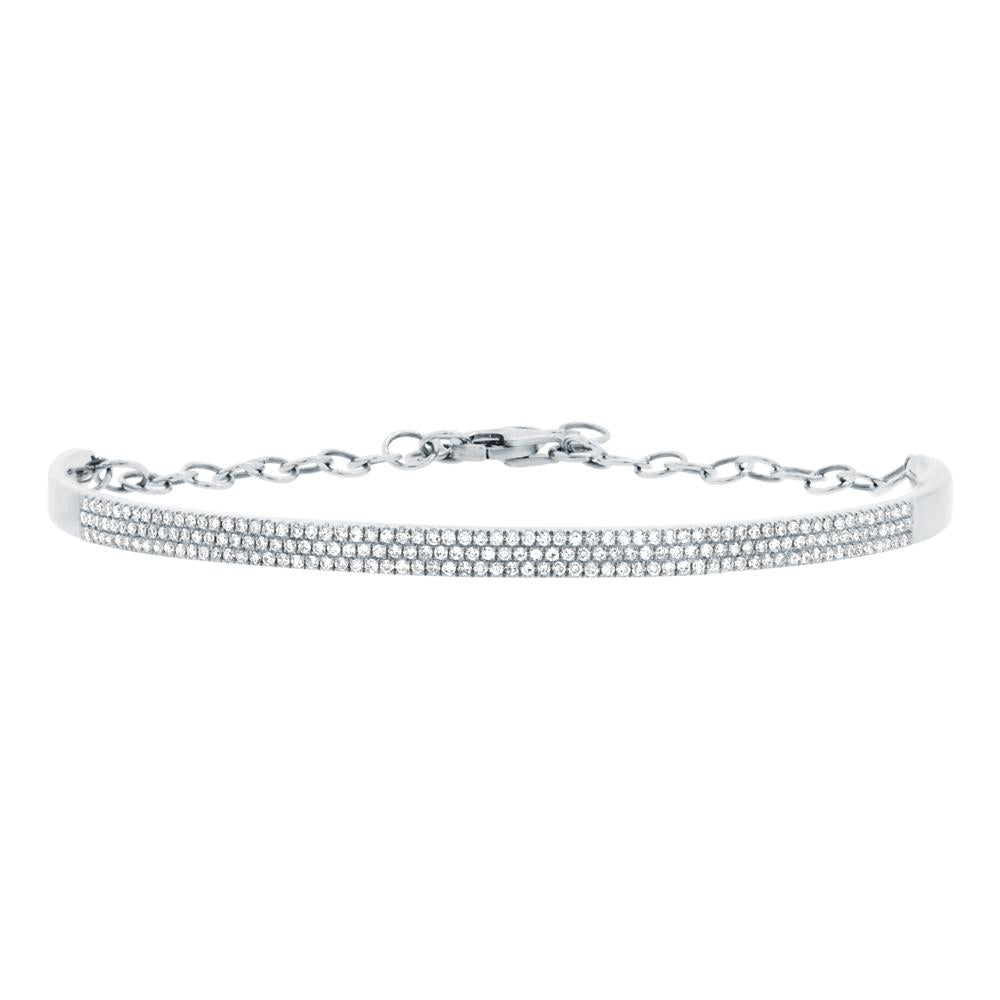 14K White Gold Diamond Pave Bracelet – Maurice's Jewelers